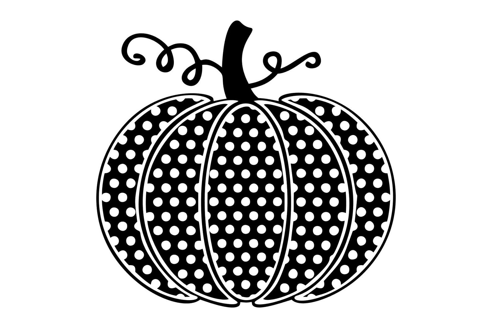 Polka Dot Pumpkin SVG | Pattern Pumpkin SVG | Simple Fall Clipart ...