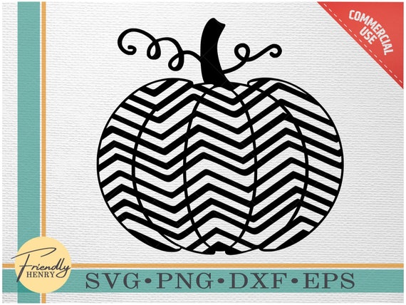 Chevron Pumpkin SVG PNG DFX Halloween Single Layer Cut File - Etsy ...