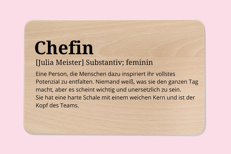 Chefin Geschenk, Chefin Definition, Chefin Geburtstag, Frühstücksbrett ...
