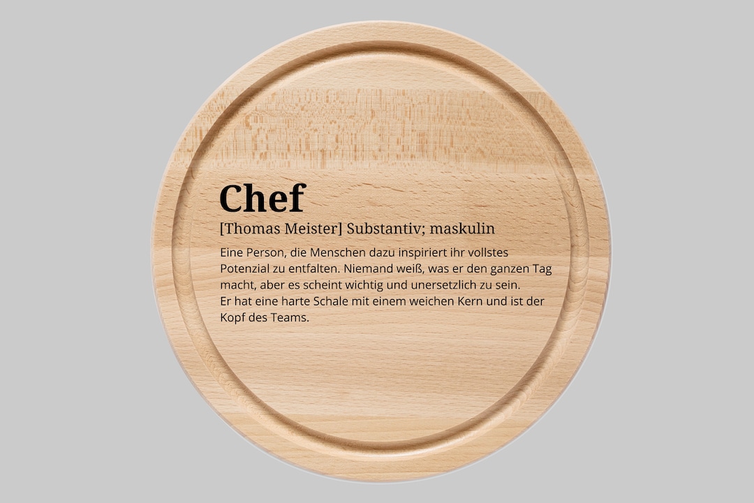 Chef, Chef Geschenk, Danke Chef, Bester Chef, Schneidebrett Chef ...