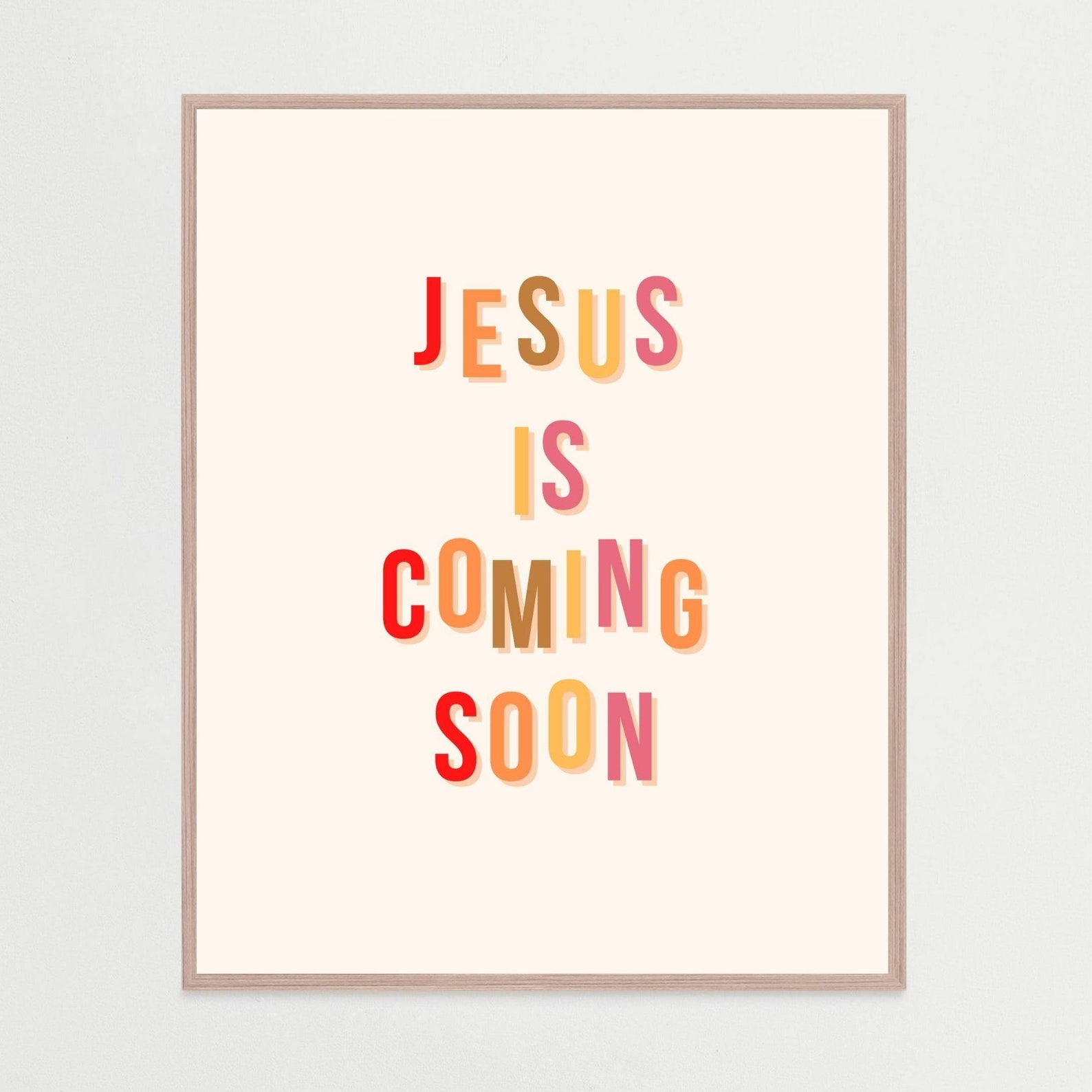 Jesus is Coming Soon Holy Scripture Print, Modern Bible Verse Wall Art ...