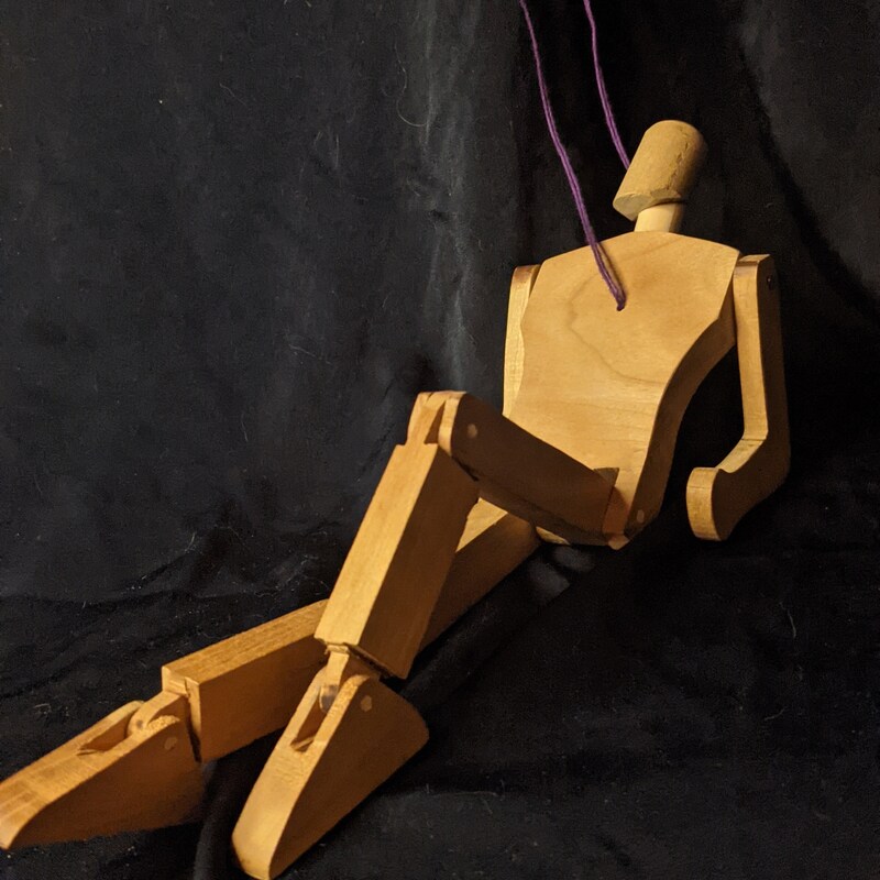 Wooden Puppet on String - Etsy