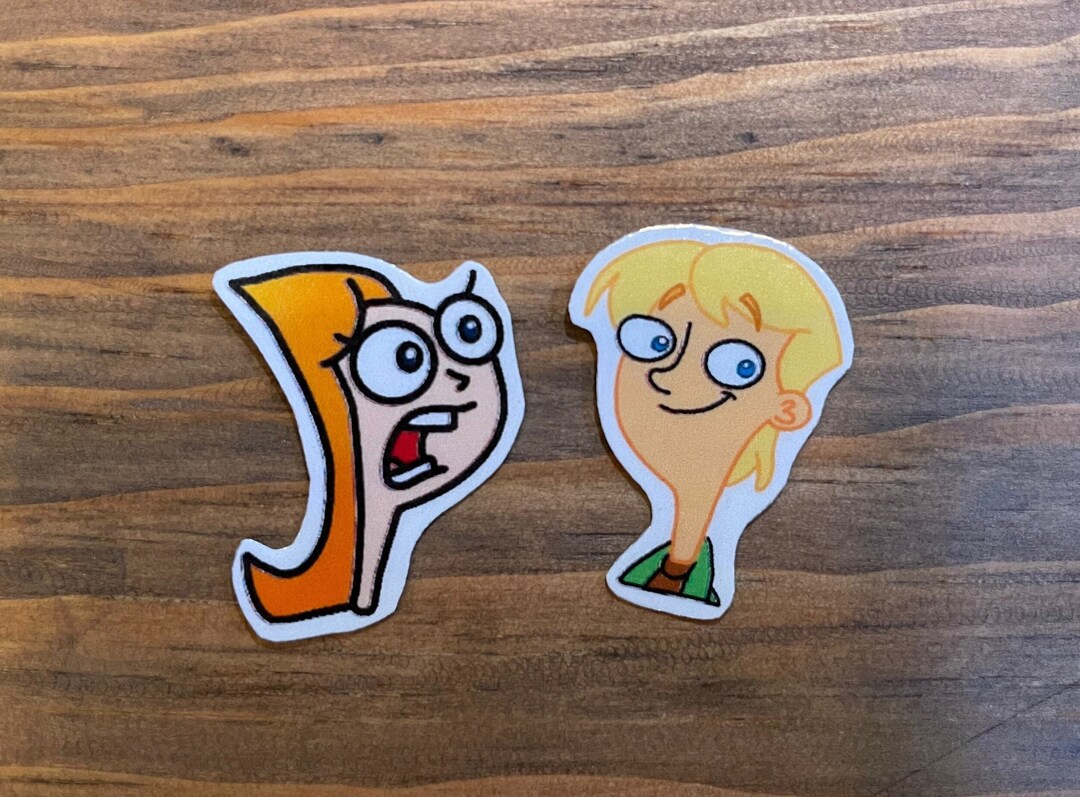 Candice and Jeremy Sticker Pack//phineas and Ferb - Etsy