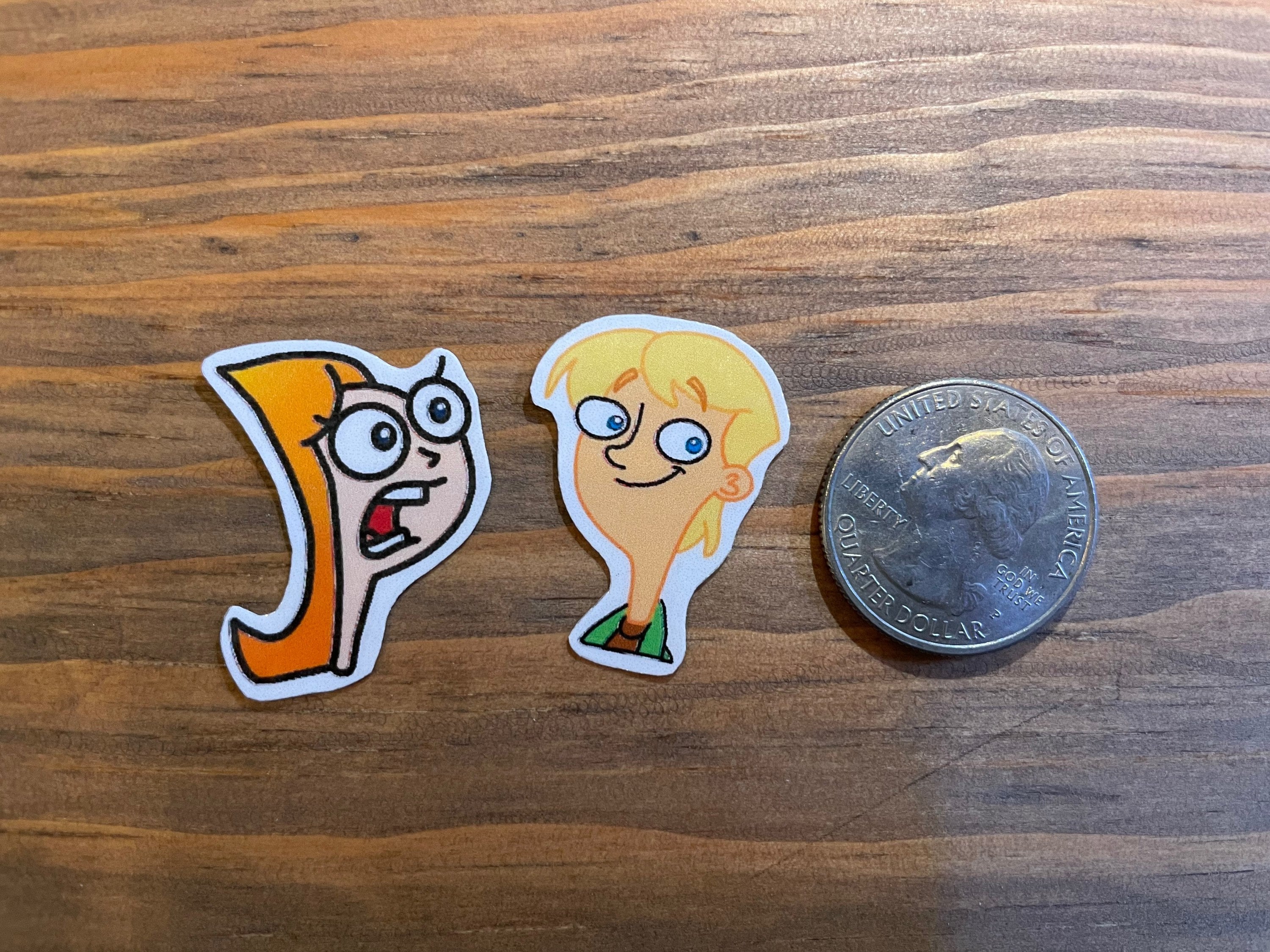 Candice and Jeremy Sticker Pack//phineas and Ferb - Etsy