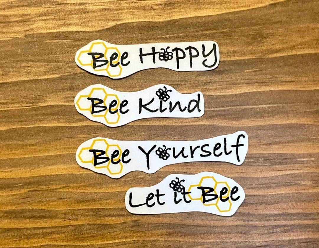 Honey Bee and Honey Comb Motivational Sticker Pack//pack of 4 Bee ...