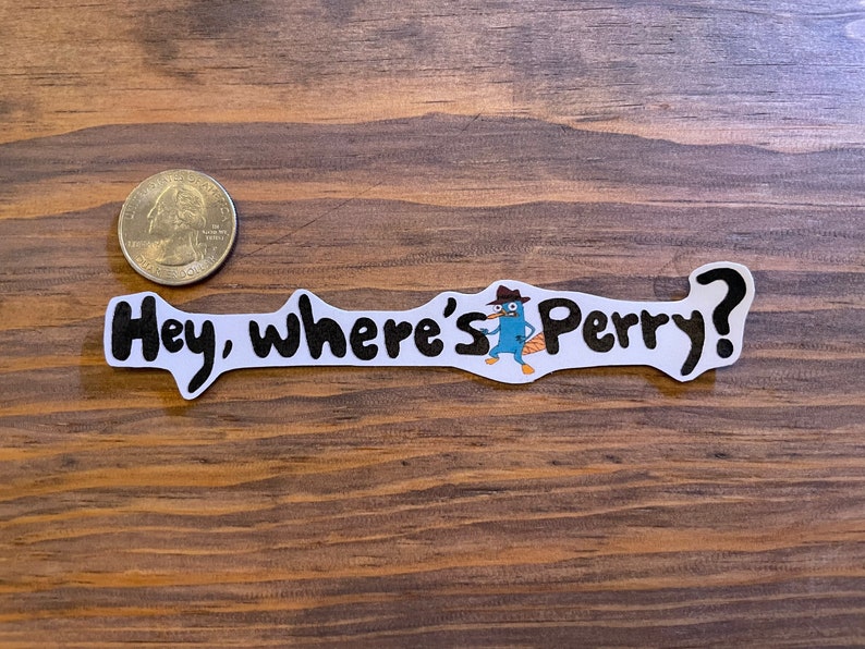 Phineas and Ferb Wheres Perry Sticker//perry Laptop Sticker//laptop ...