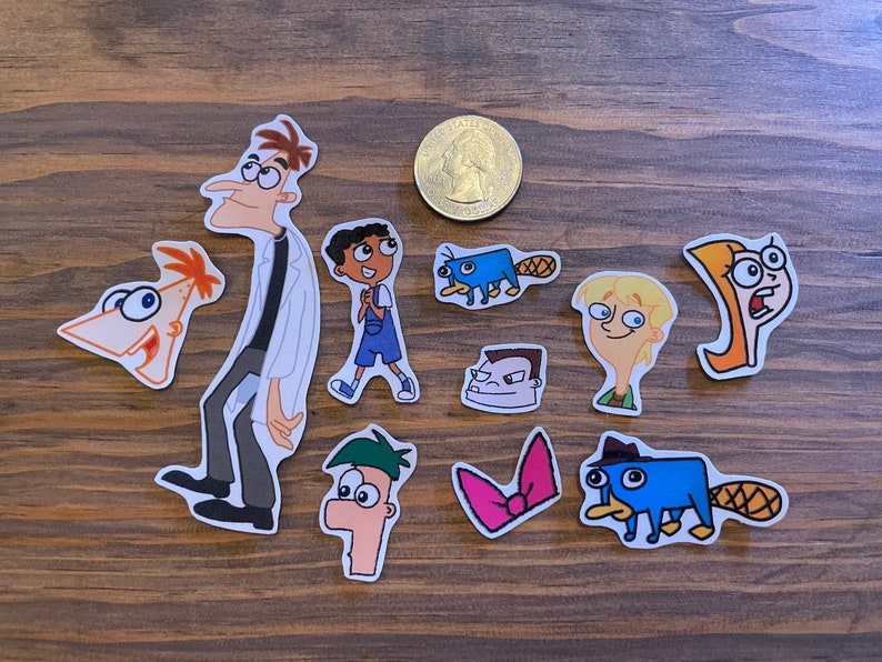 Phineas and Ferb Sticker Pack//doctor Doofenshmirtz//phineas and Ferb ...