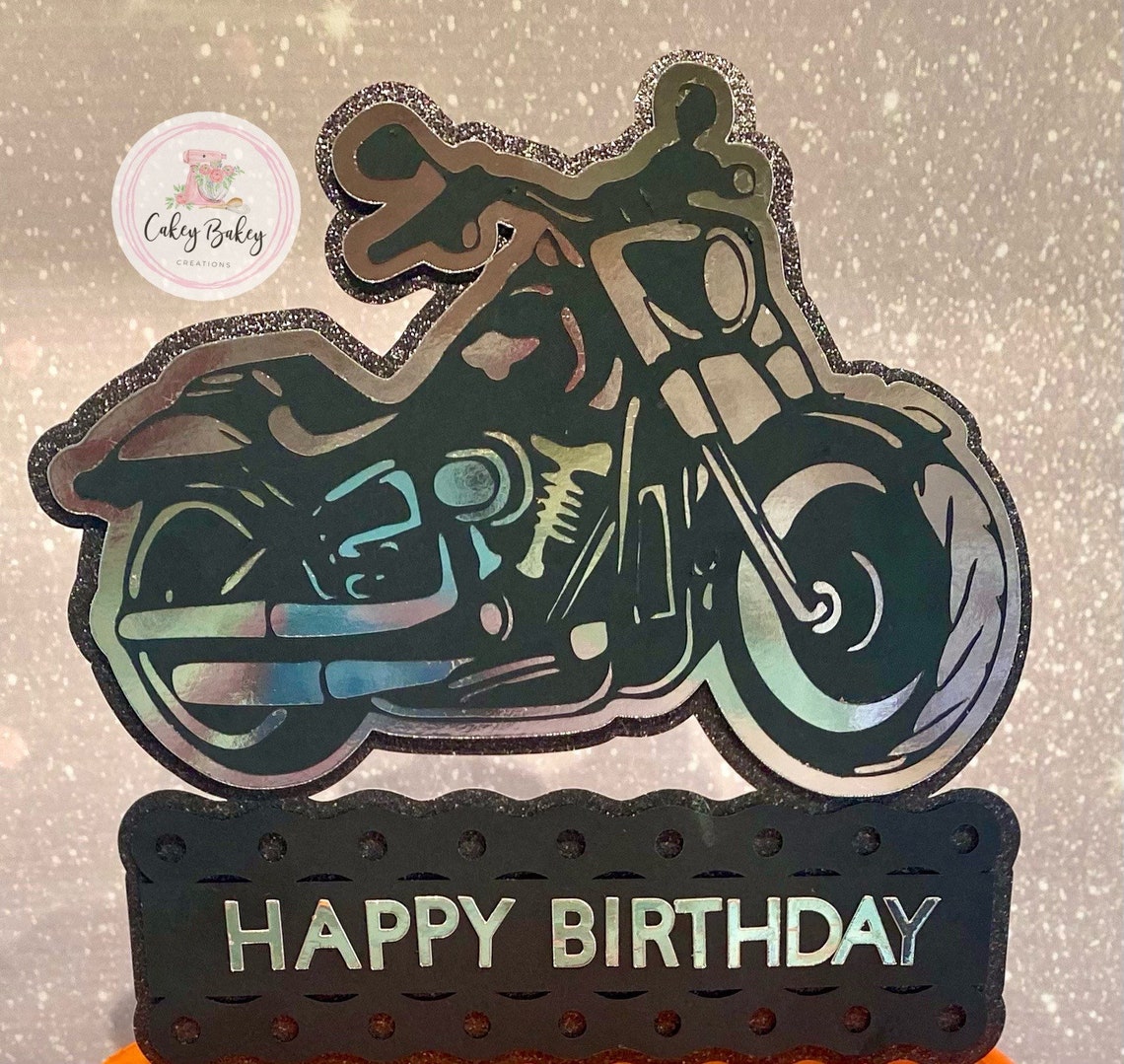 Motorbike/motorcycle/harley Davidson Cake Topper - Etsy