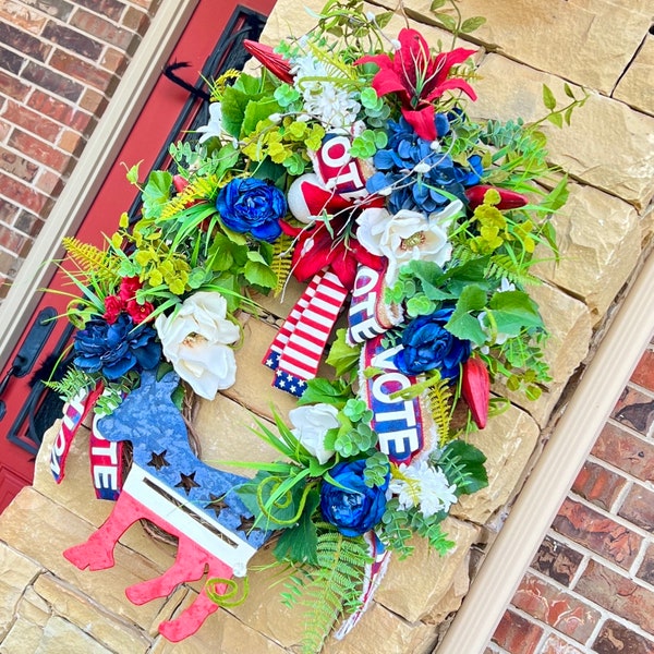 Democrat Wreath - Etsy