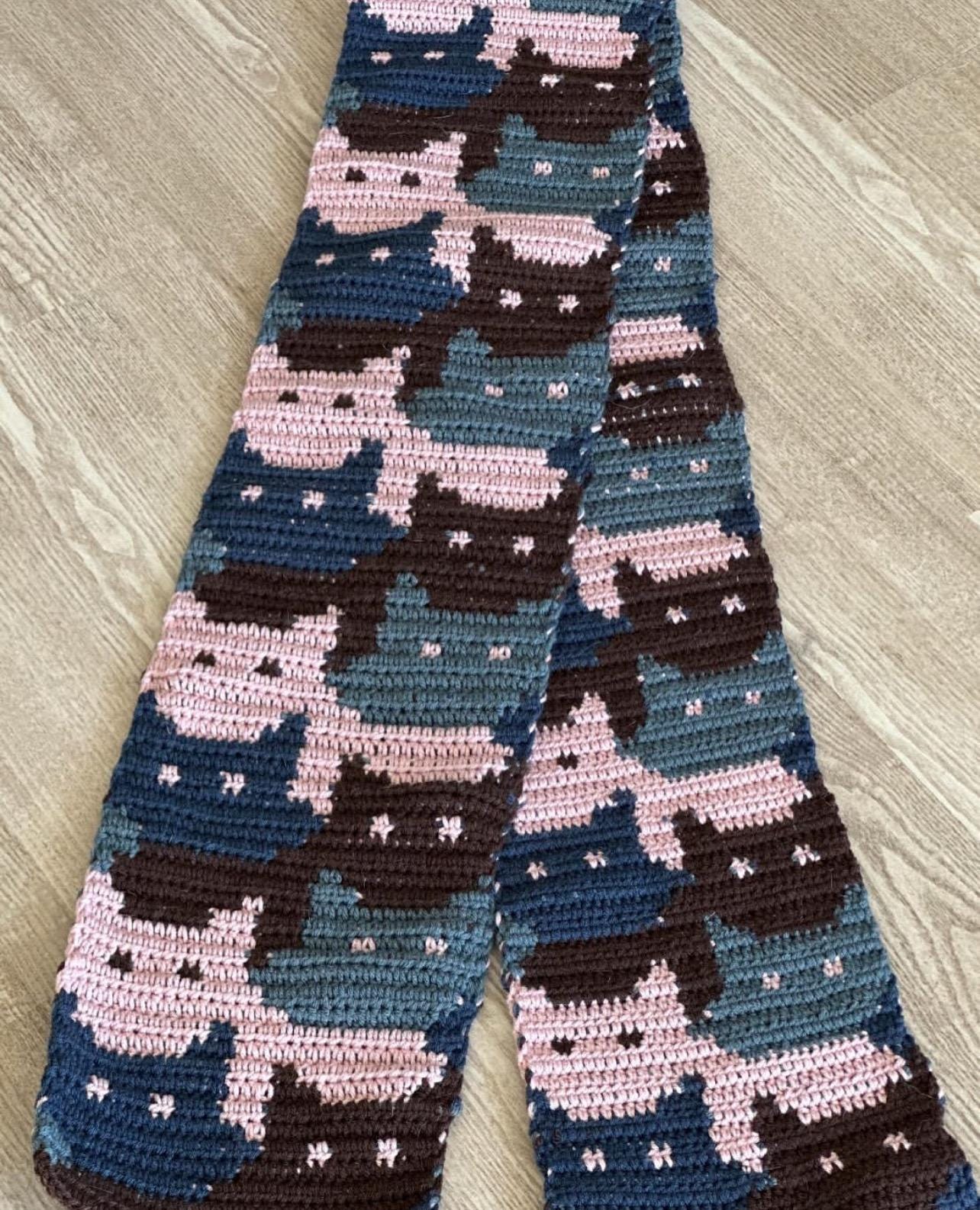 Crochet Cat Scarf Pattern 2 (DIGITAL PDF PATTERN) - Etsy