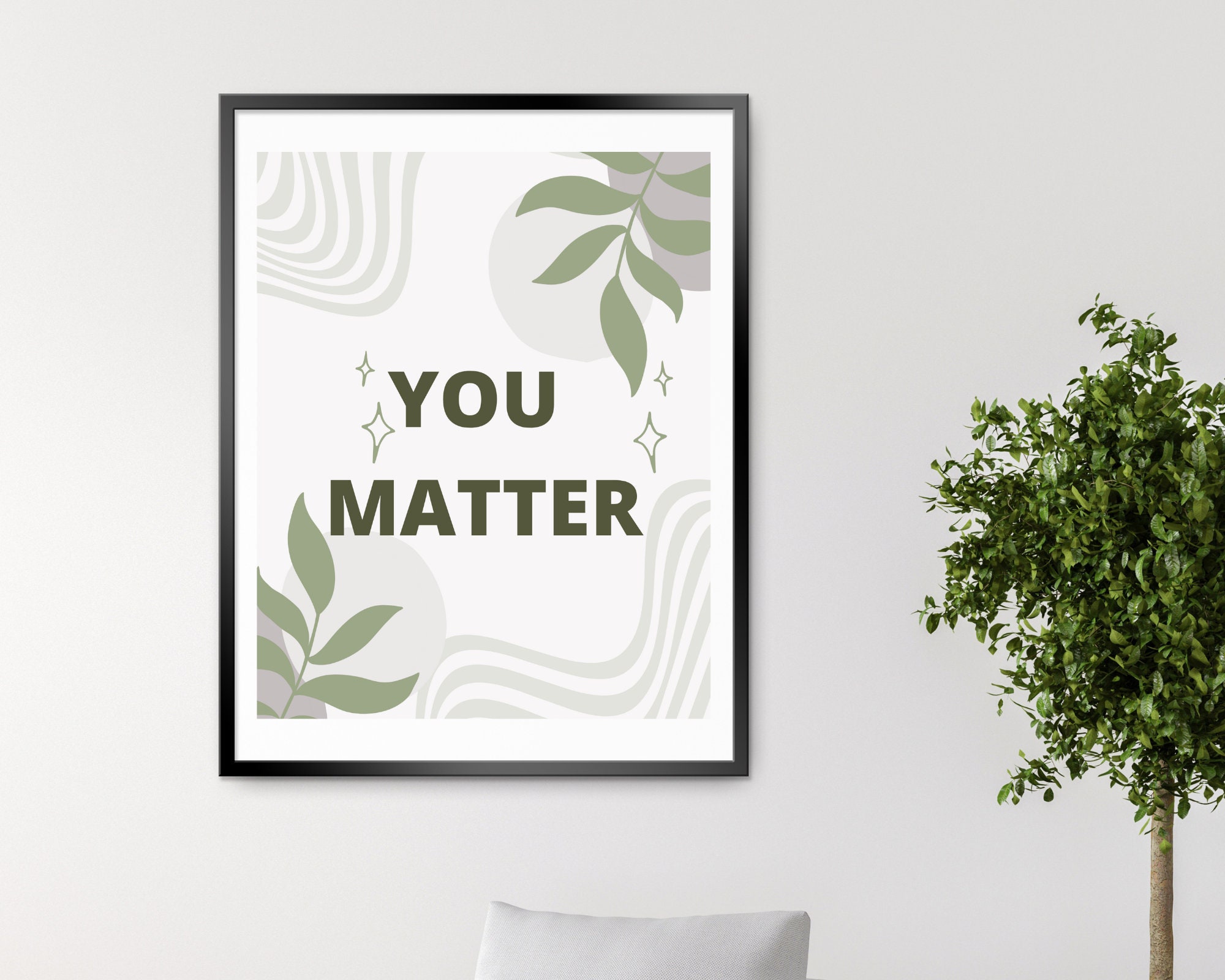 You Matter Poster, Therapy Office Decor, Calming Down Corner, School ...