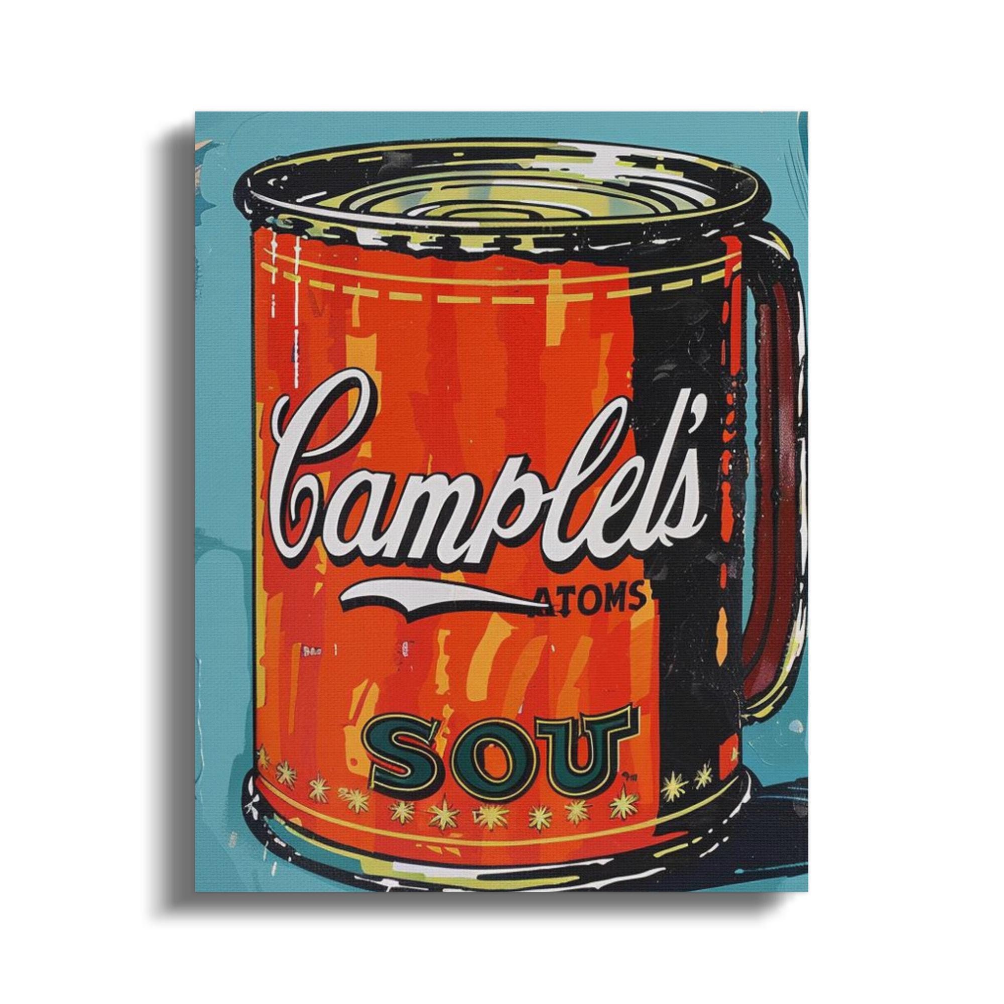 Pop Art Soup Can Print, Andy Warhol Style Art, Retro Kitchen Decor ...