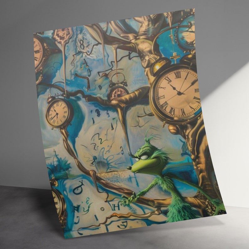 Whimsical Surreal Digital Art Print, Green Creature Fantasy Wall Art ...