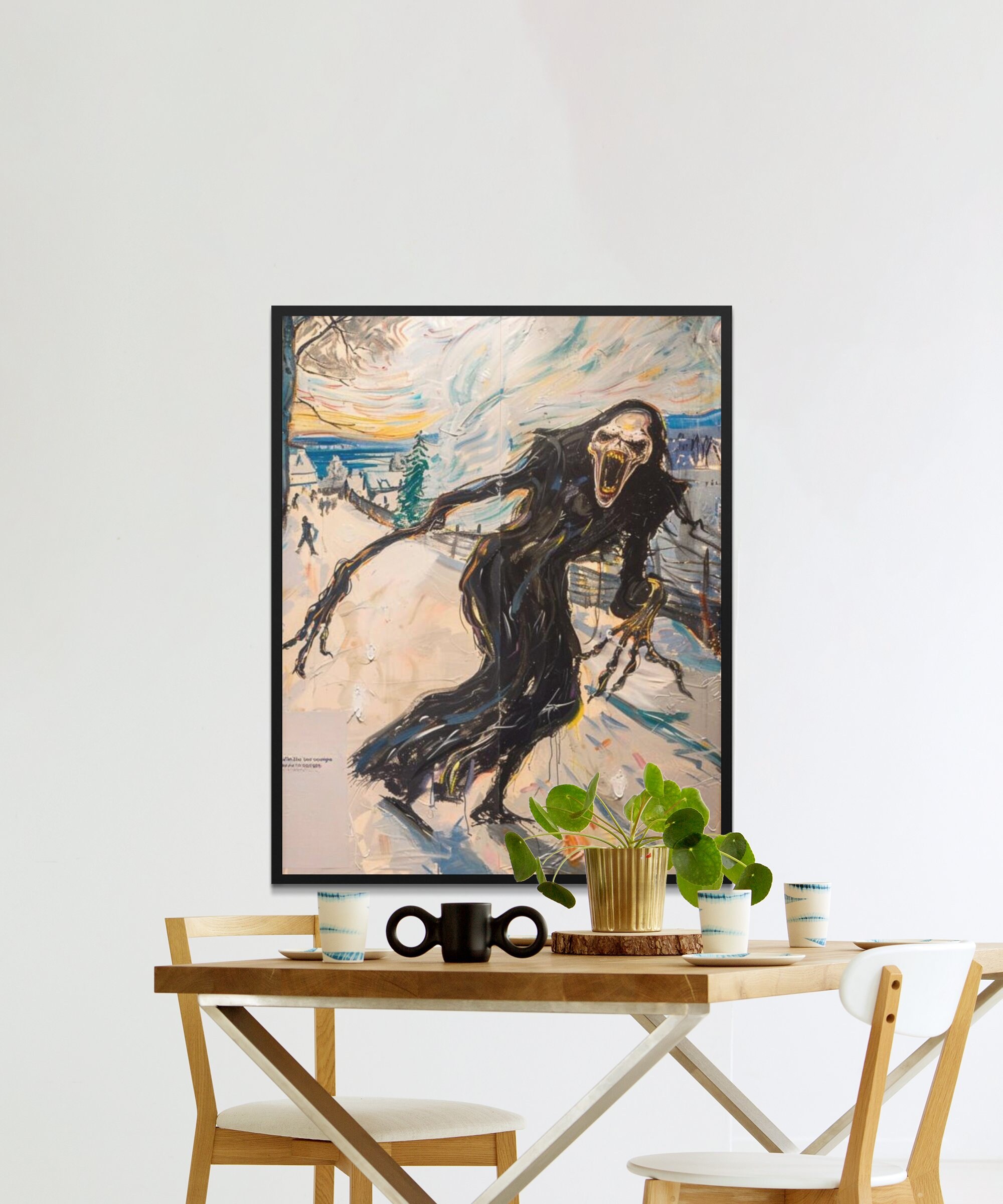 Spooky Art Print, Gothic Digital Download, Haunted House Wall Decor ...