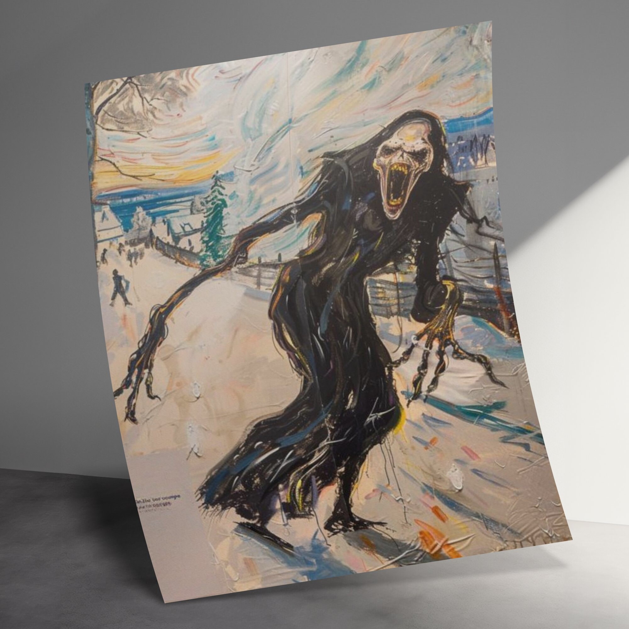 Spooky Art Print, Gothic Digital Download, Haunted House Wall Decor ...