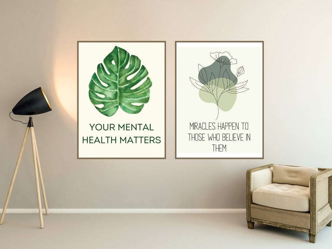 Set of 20 Therapist Office Decor Social Worker Posters - Etsy