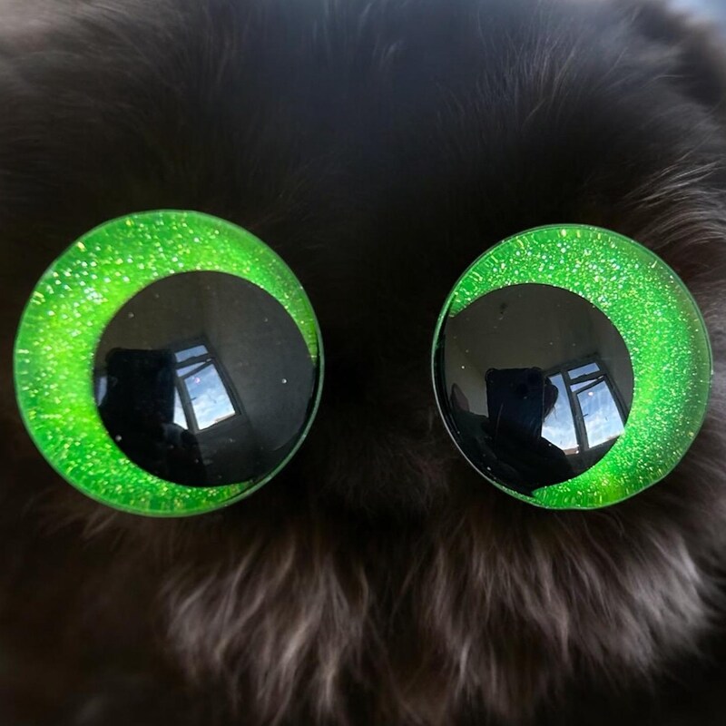 Toy Eyes Green Cat - Etsy