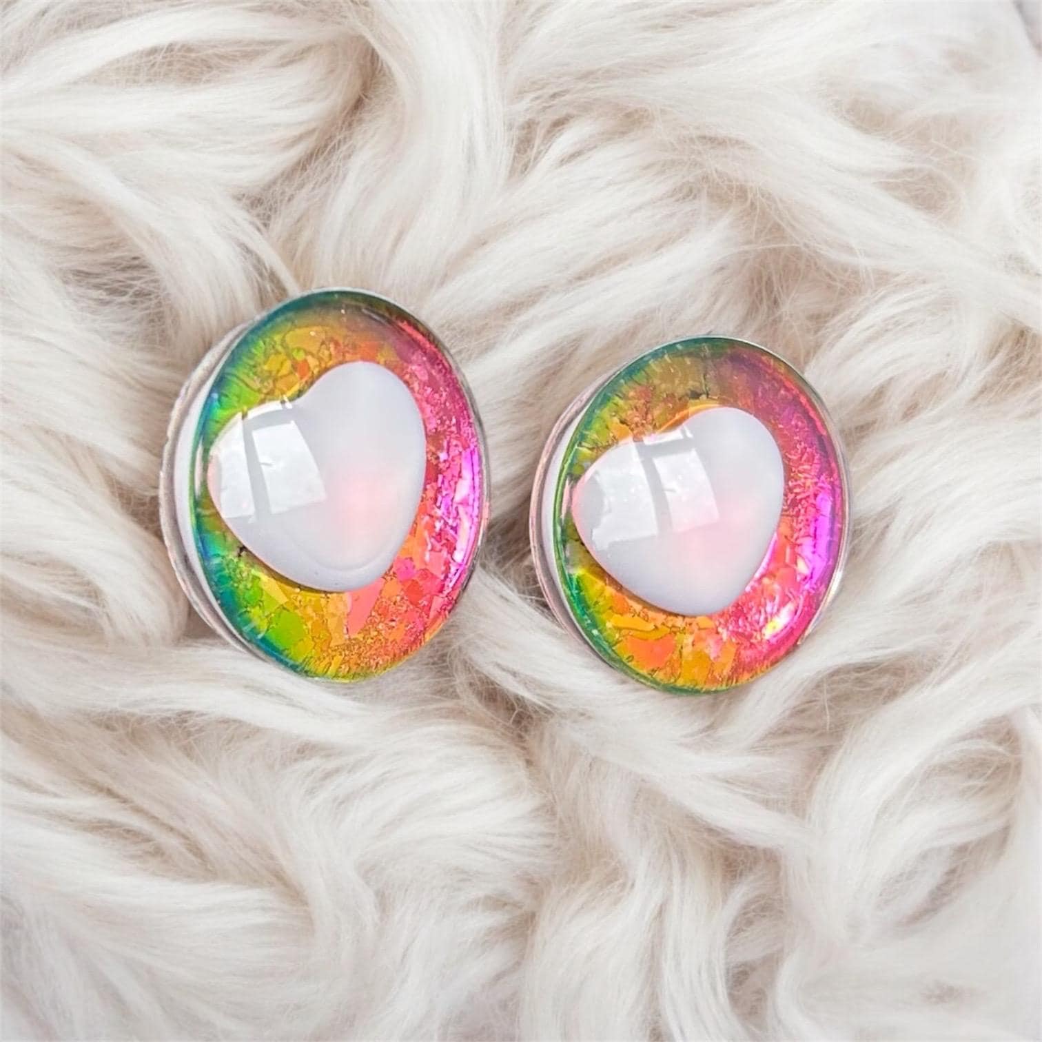Safety Eyes in Pink Rainbow, Colour Shift Eyes, Crochet Plushie Eyes ...