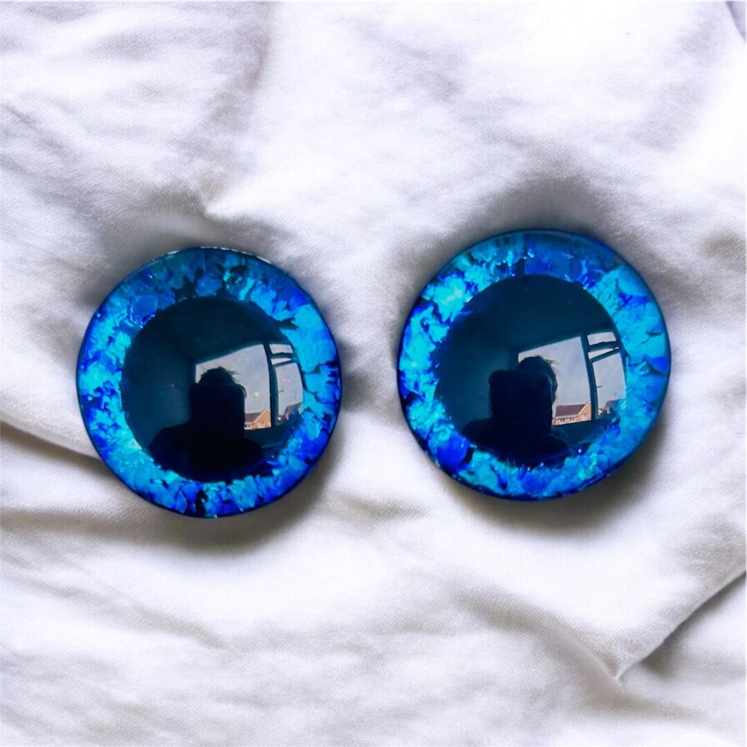 Blue Safety Eyes: Hand Painted Eyes for Crafts and Plushie Amigurumi ...