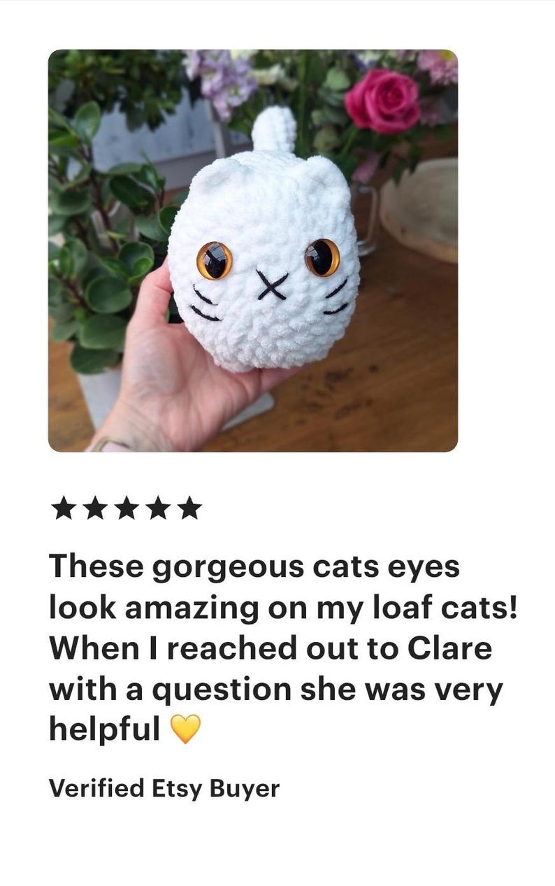 Golden Safety Eyes: Hand Painted for Crochet Amigurumi Soft Toy Owls ...