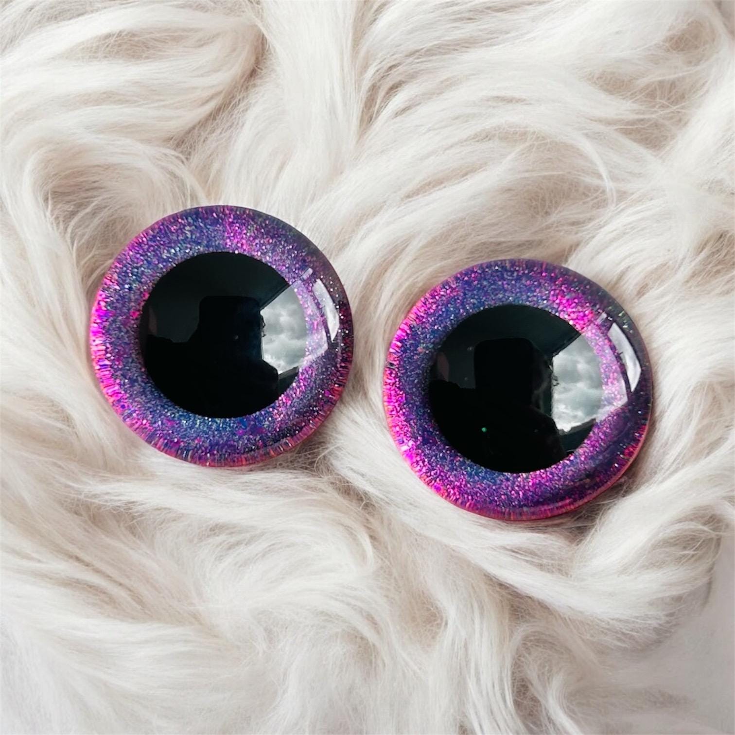 Safety Eyes in Spellbound, Pink Plushie Eyes, Hand Painted Crochet Eyes ...