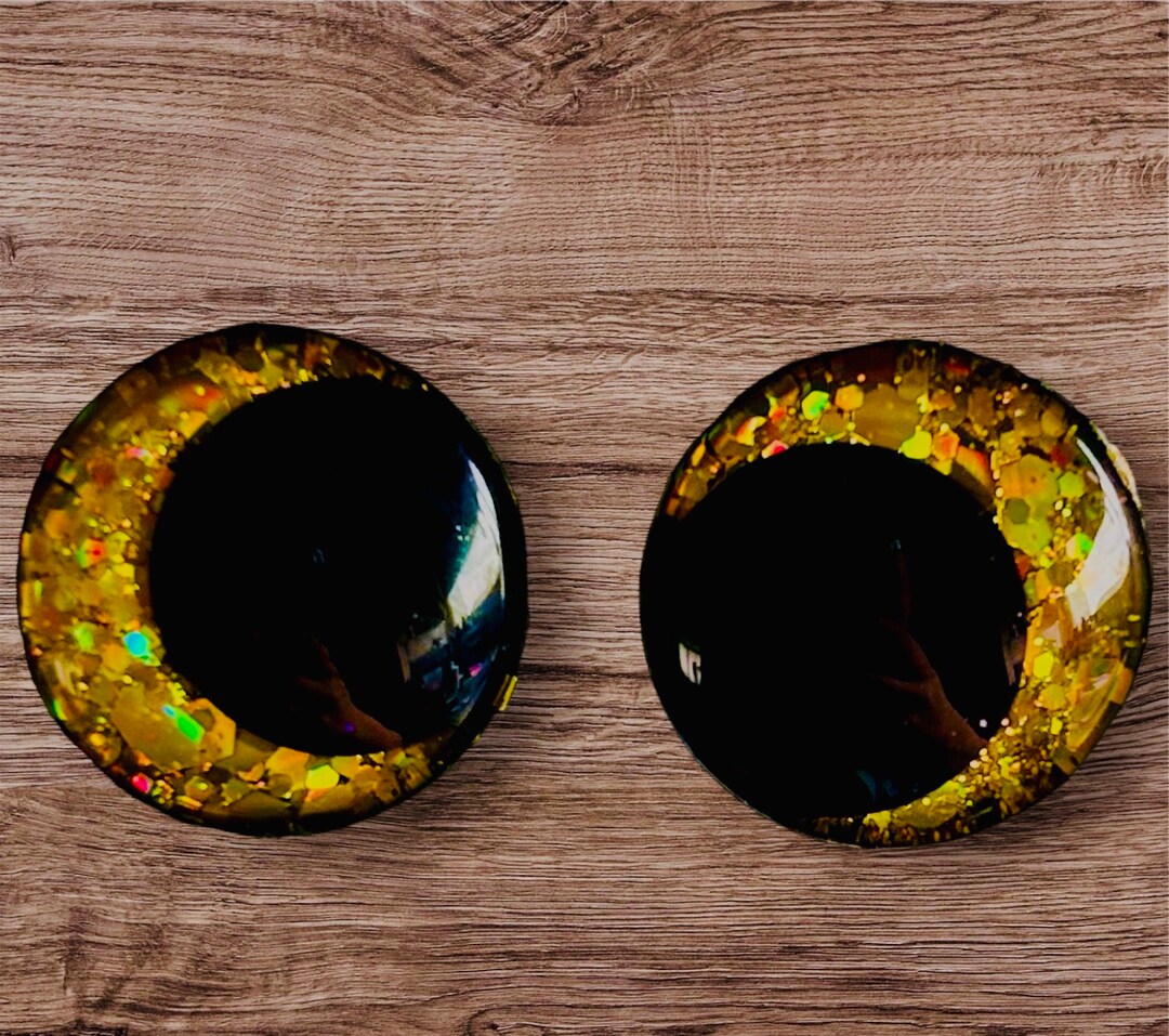 SAFETY EYES in Gold HOLOGRAPHIC for Doll and Toy Making Perfect for ...