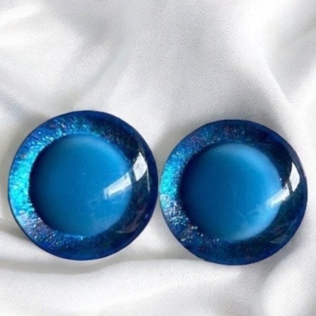 HAND Painted Blue SAFETY EYES in 25mm & 30mm for Halloween Art Crochet ...