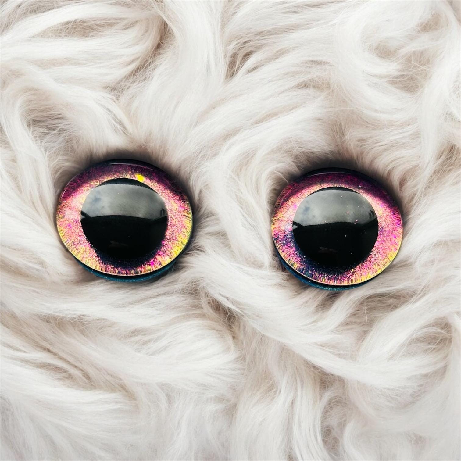 Safety Eyes in Spellbound, Pink Plushie Eyes, Hand Painted Crochet Eyes ...