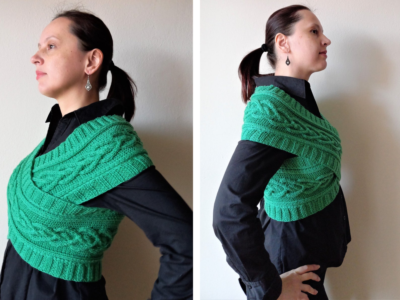 TWO Cross Body Wrap Vest Knitting Patterns Inspired by Outlander, With ...