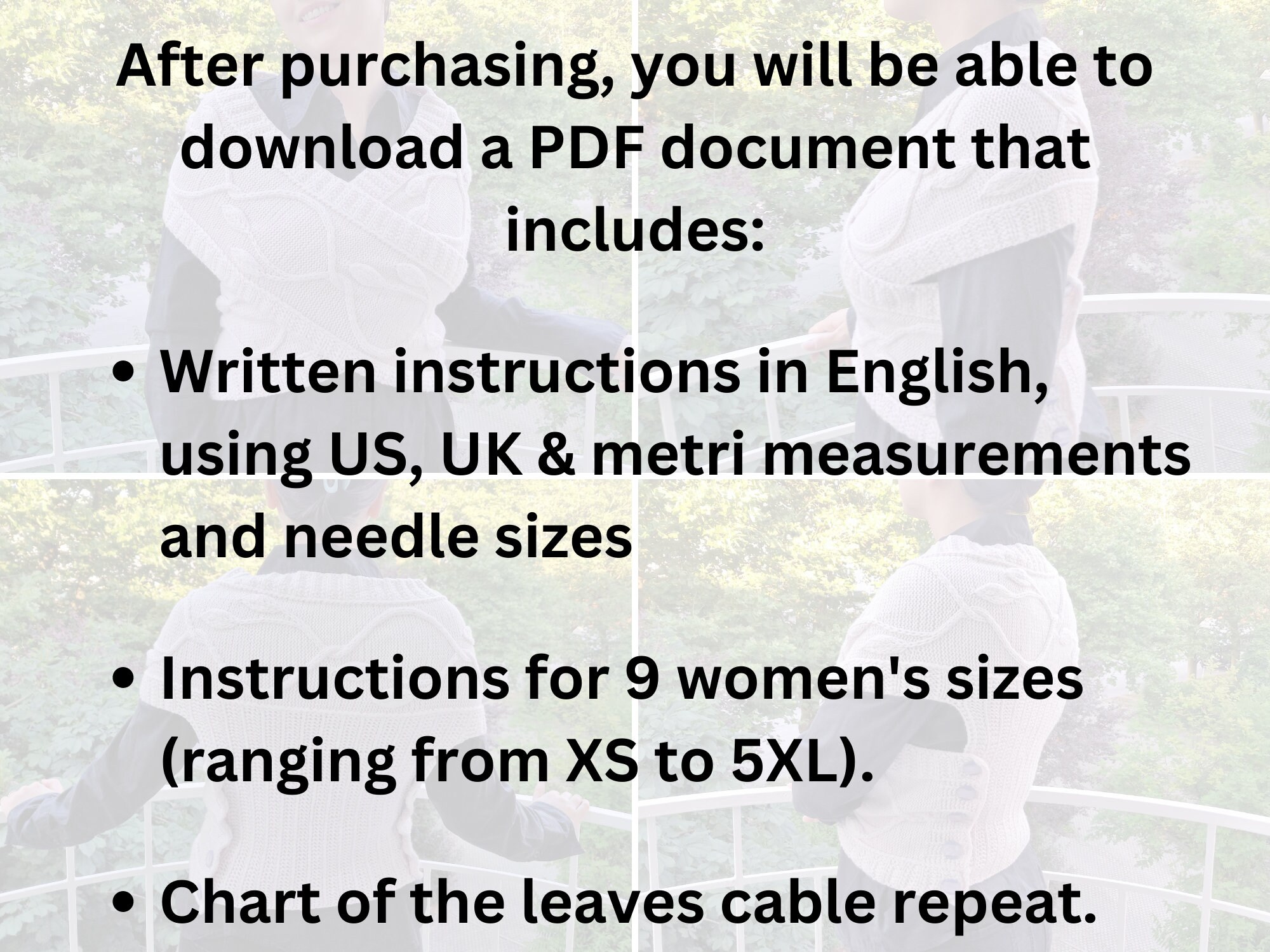 Crossover Wrap Vest Knitting Pattern, Cable Leaf Outlander Shawl With ...