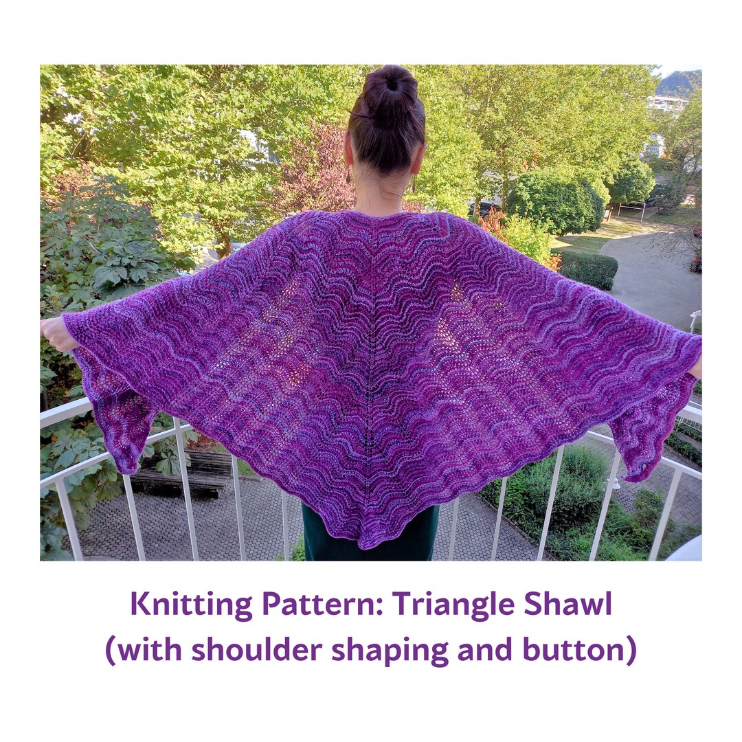 Triangle Shawl Knitting Pattern, Faroese Style Shawl With Shoulder ...