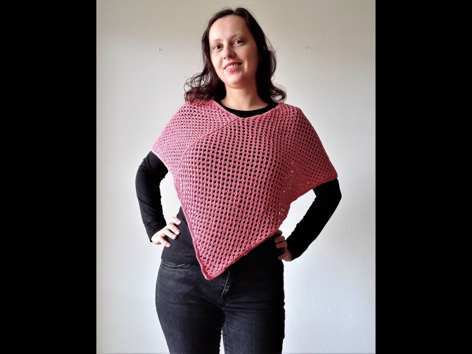 Summer Lace Poncho Knitting Pattern, Vegan Easy Knit Pattern for ...
