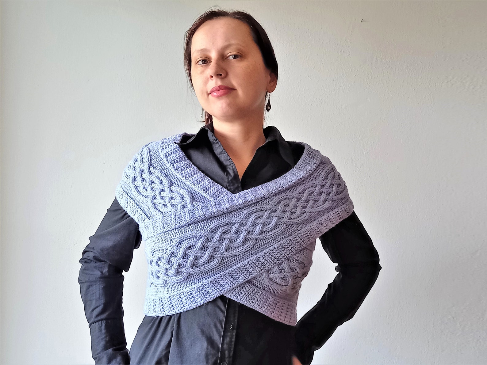 TWO Cross Body Wrap Vest Knitting Patterns Inspired by Outlander, With ...