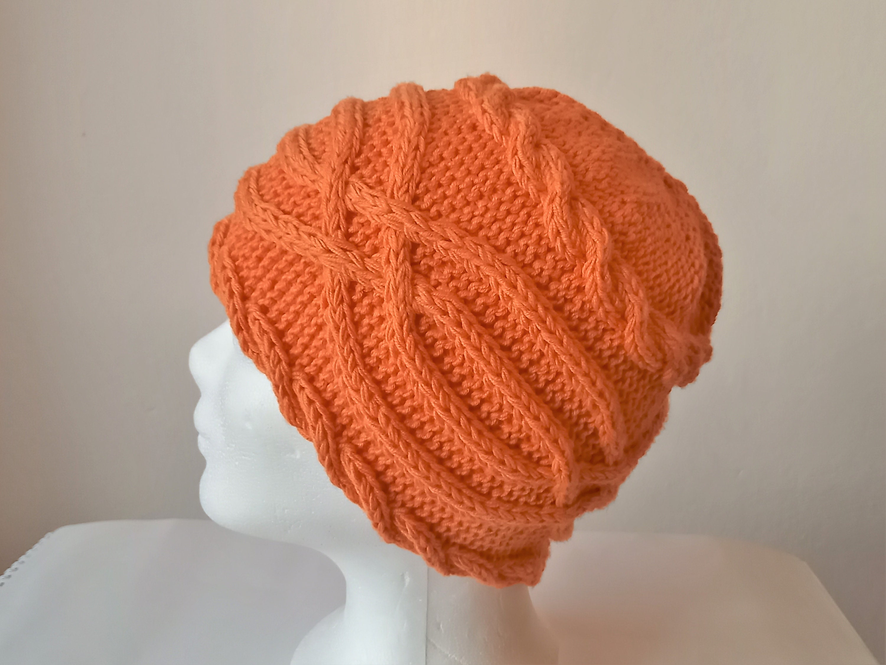 Hat Knitting Pattern With Celtic Cable Knit Flat With Short - Etsy