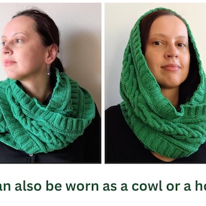 Crossover Wrap Knitting Pattern, Women's Cable Vest Convertible to ...