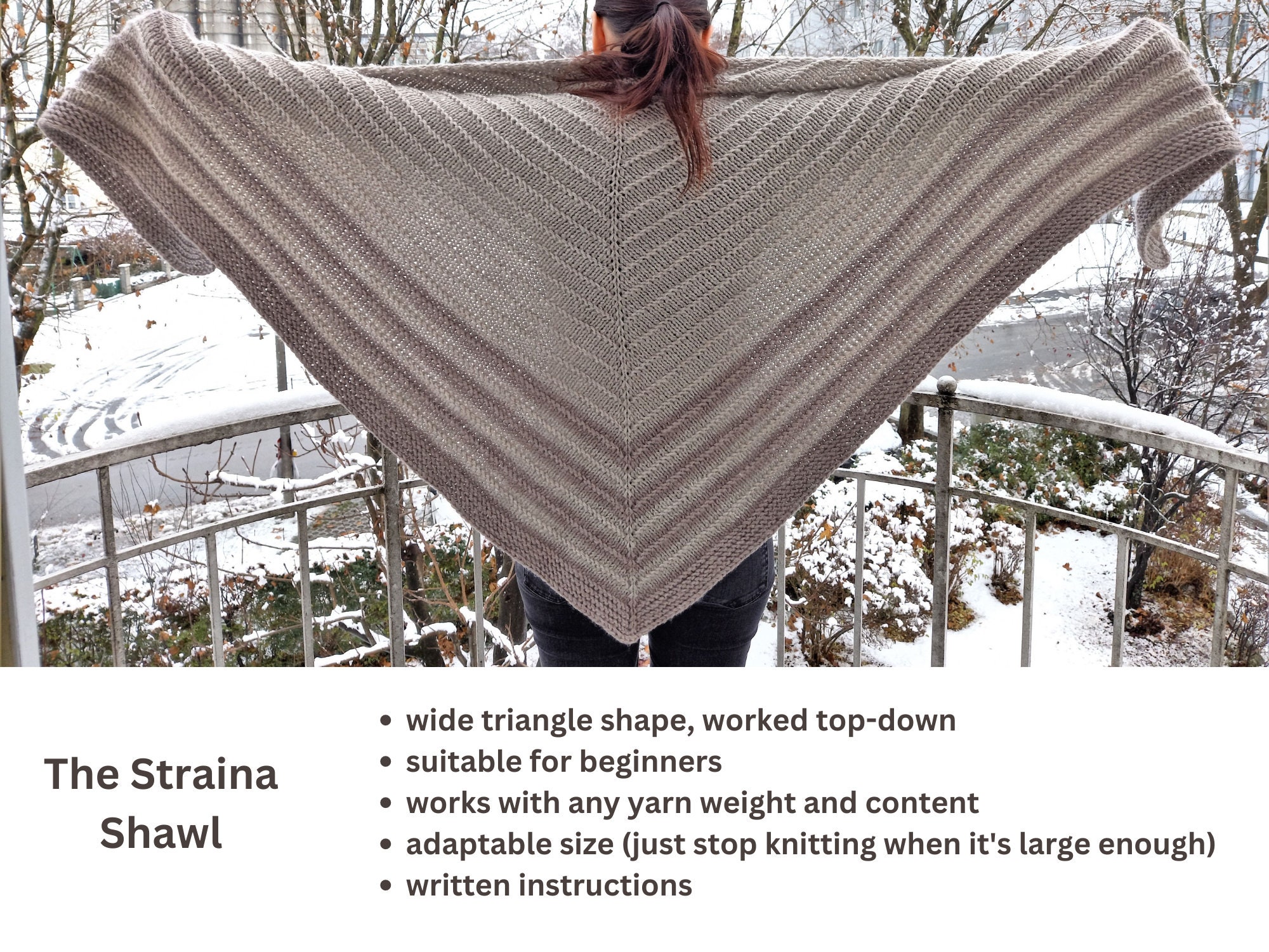 Set of 3 Triangle Shawl Knitting Patterns, Fingering Weight DK or ...