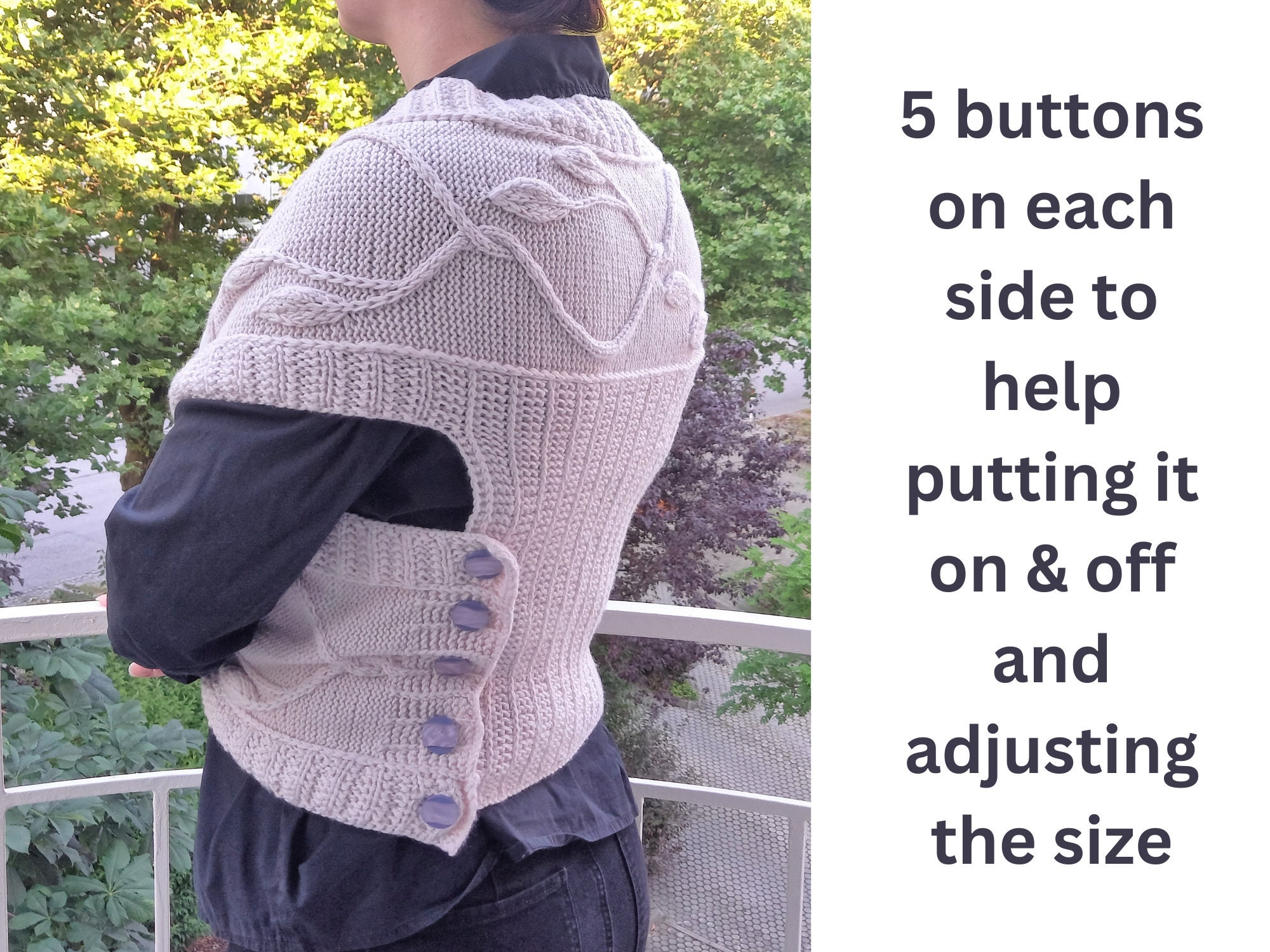 Bundle 3 Cross Body Wrap Vest Knitting Patterns Outlander Inspired ...