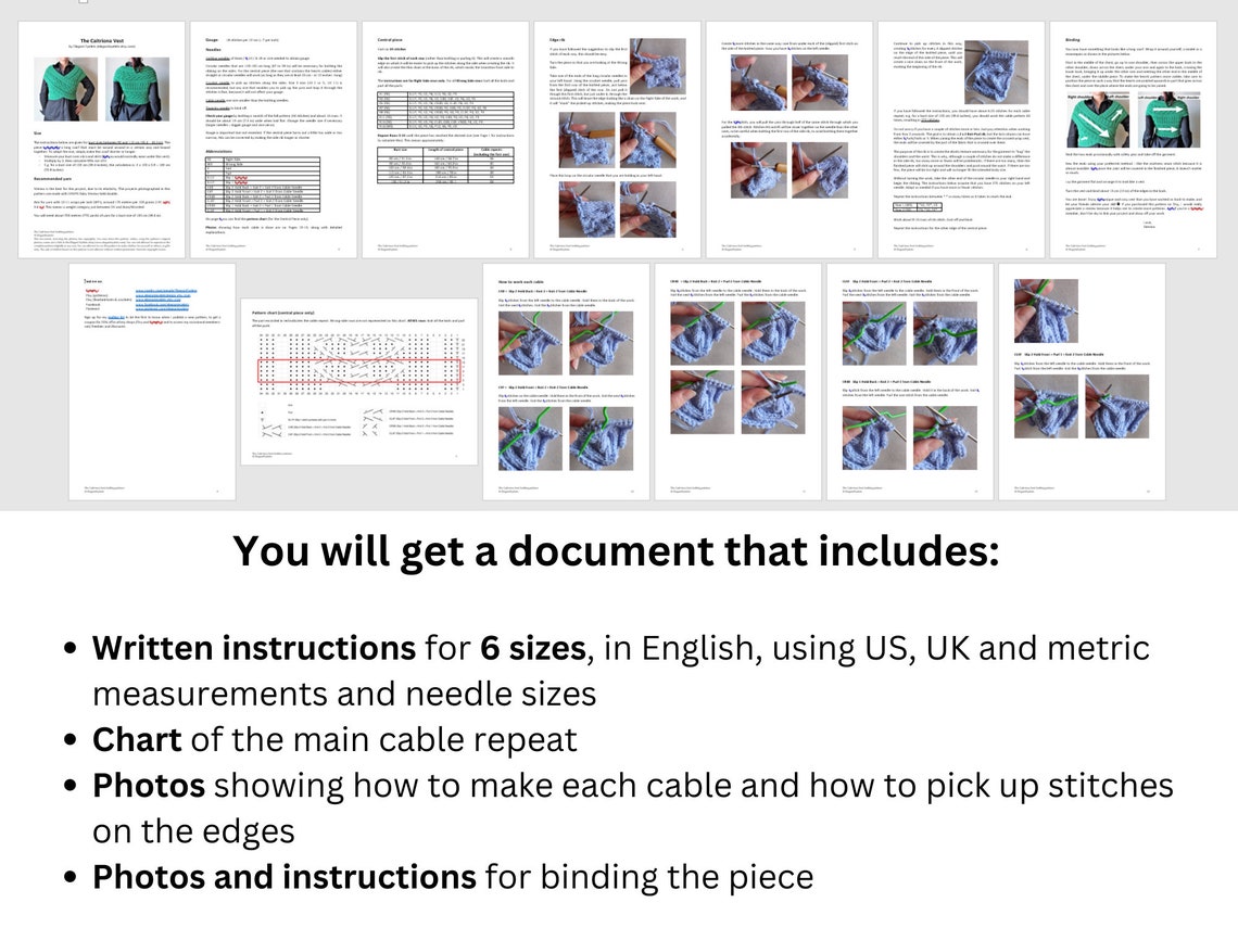 Crossover Wrap Knitting Pattern Women's Cable Vest - Etsy