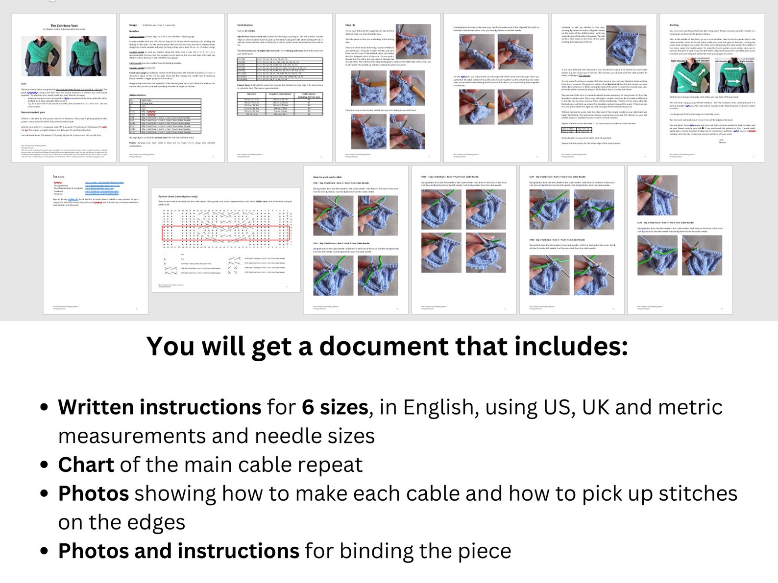 Crossover Wrap Knitting Pattern, Women's Cable Vest Convertible to ...