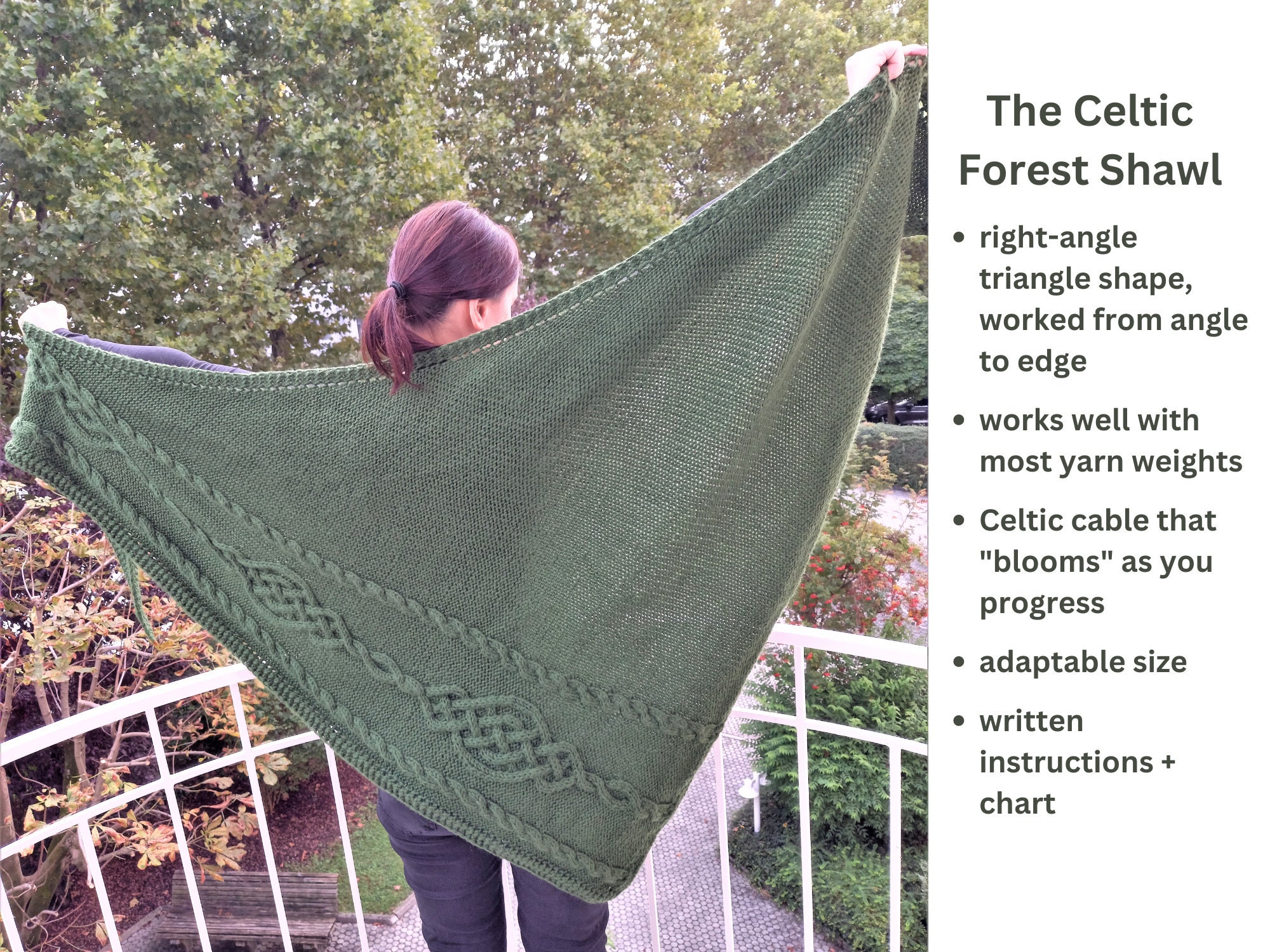 Set of 3 Triangle Shawl Knitting Patterns, Fingering Weight DK or ...