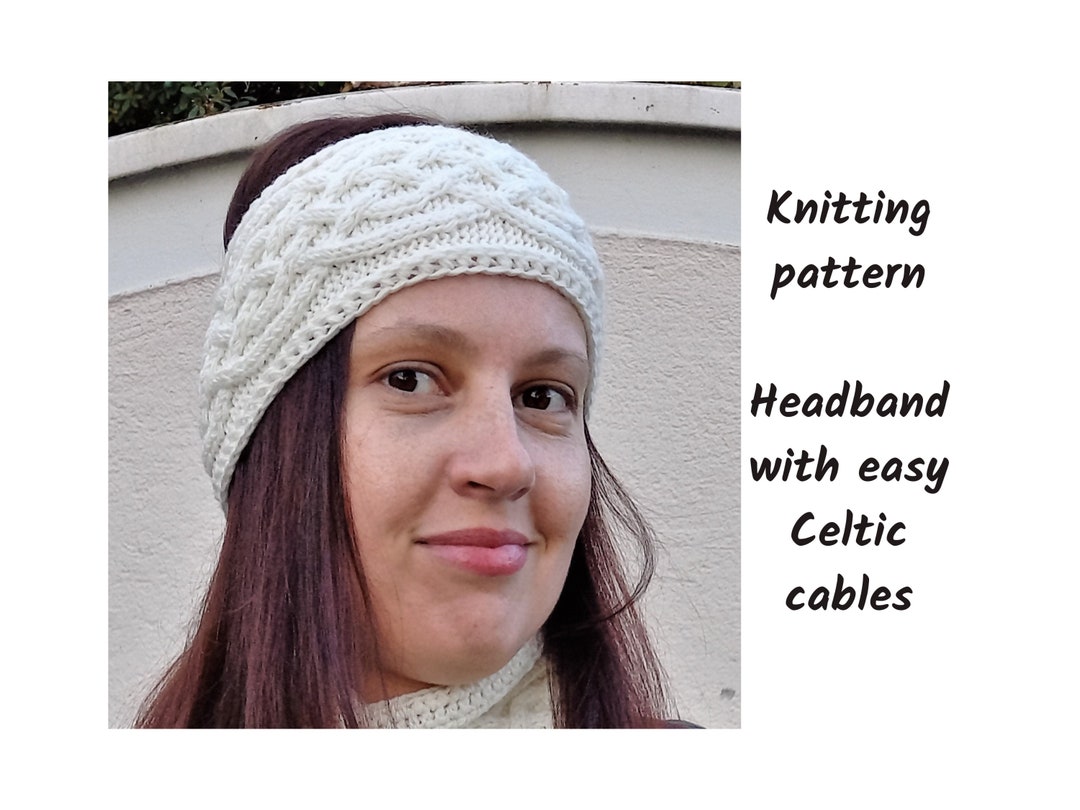 Headband Knitting Pattern With Celtic Cables, Winter Ear Warmer for ...