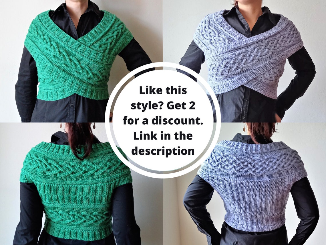 Crossover Wrap Knitting Pattern Women's Cable Vest - Etsy