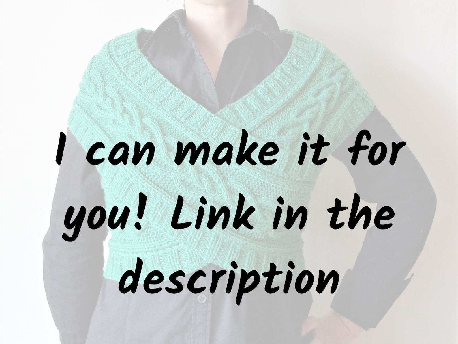 Crossover Wrap Knitting Pattern, Women's Cable Vest Convertible to ...