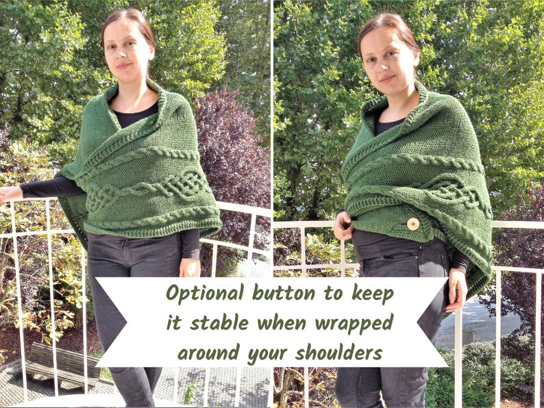 Celtic Cable Triangle Shawl Knitting Pattern Instant Download - Etsy