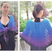 Knitting Pattern for a Triangle Shawl With Shoulders, Top Down Beach ...