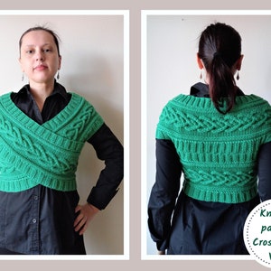 Crossover Wrap Knitting Pattern Women's Cable Vest - Etsy