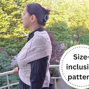 Crossover Wrap Vest Knitting Pattern, Cable Leaf Outlander Shawl With ...