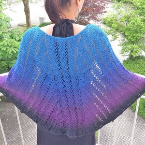 Knitting Pattern for a Triangle Shawl With Shoulders, Top Down Beach ...