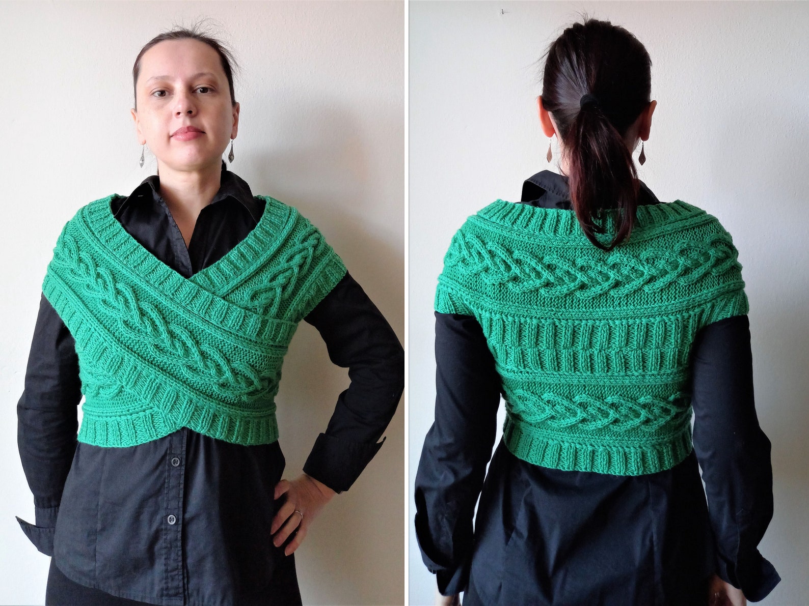 TWO Cross Body Wrap Vest Knitting Patterns Inspired by Outlander, With ...