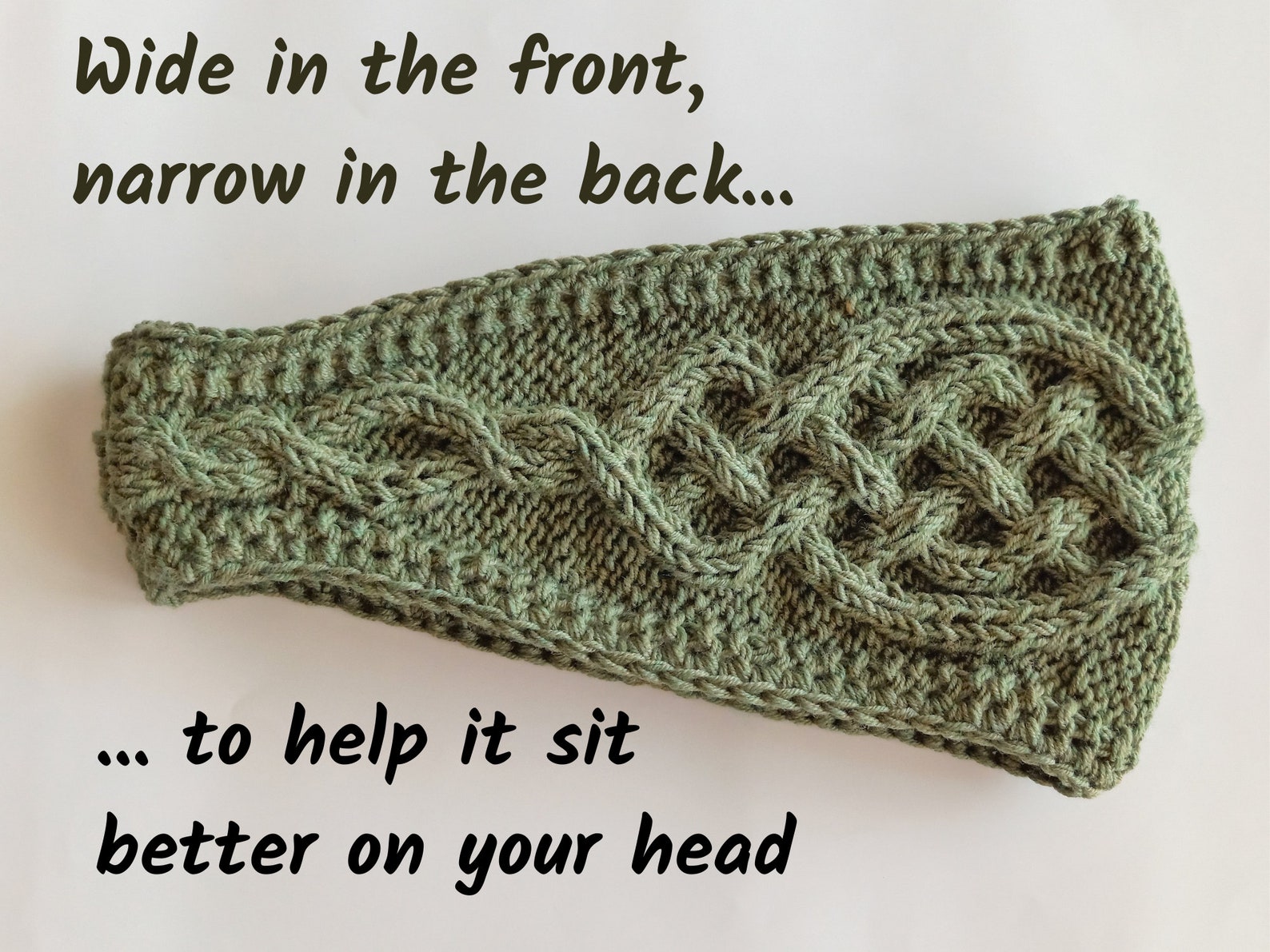 Headband Knitting Pattern With Celtic Cables, Winter Ear Warmer for ...